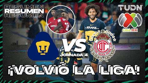 RESUMEN Pumas Vs Toluca AP2023 J4 Liga Mx TUDN YouTube