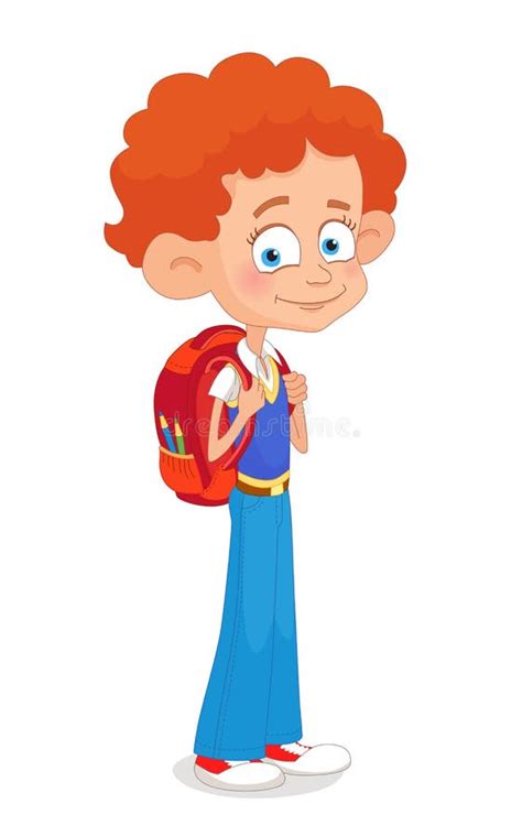 El Muchacho Y La Muchacha Con El Alumno De Las Mochilas Permanecen La