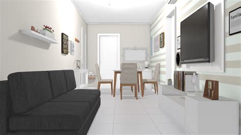 Apt Sala De Estar E Jantar De J Ssica Planta D Mooble