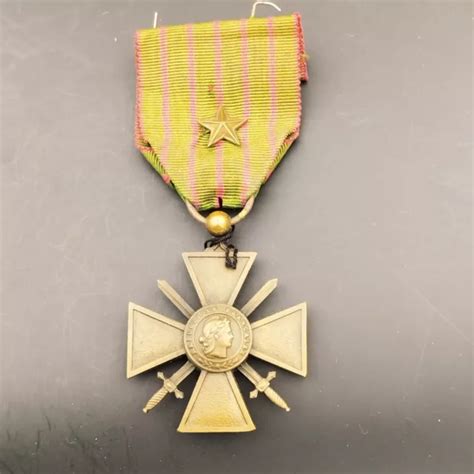 W4S BELLE MÉDAILLE militaire croix de guerre 1914 1916 armée french