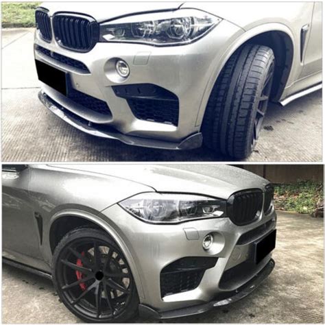 For BMW X5M F85 X6M F86 SUV 2014 2018 Carbon Fiber Front Bumper Lip
