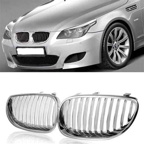 1 Pair Car Styling Front Chrome Sport Wide Kidney Grille Grill For Bmw