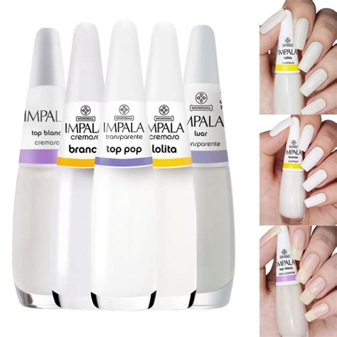 IMPALA Kit 5 Esmaltes Cores Claras Francesinha Shopee Brasil