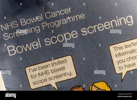 NHS Bowel Cancer Screening Programme Leaflet With Information About