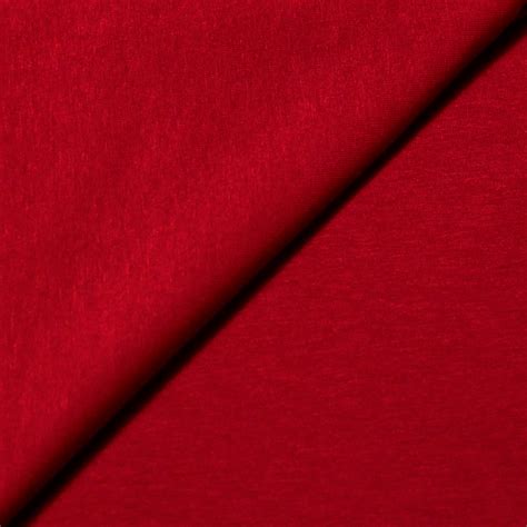 Jersey uni viscose élasthanne Rouge carmin vendu au mètre