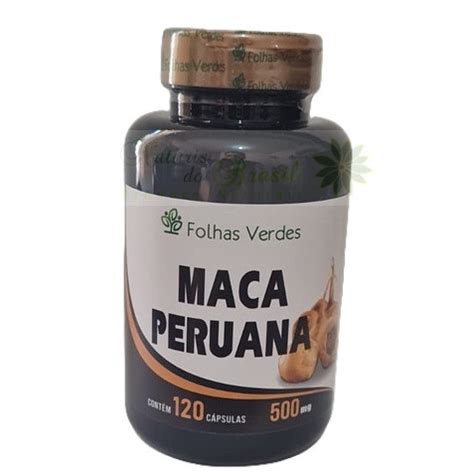 Maca Peruana 500mg PREMIUM 120 Cápsulas Folhas Verdes Shopee Brasil