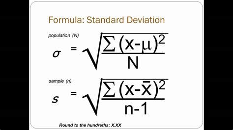 calculating variance and standard deviation youtube