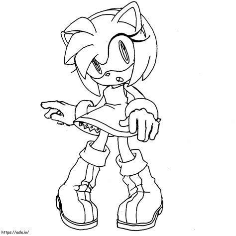 Amy Rose Sonic Kolorowanka
