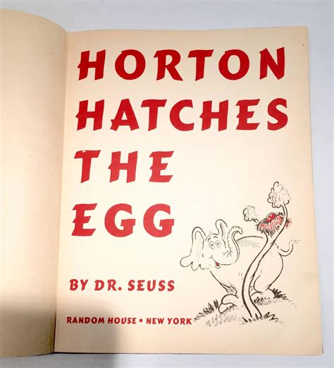 Rare 1st Edition And 1st Printing 1940 Horton Hatches The Egg By Dr