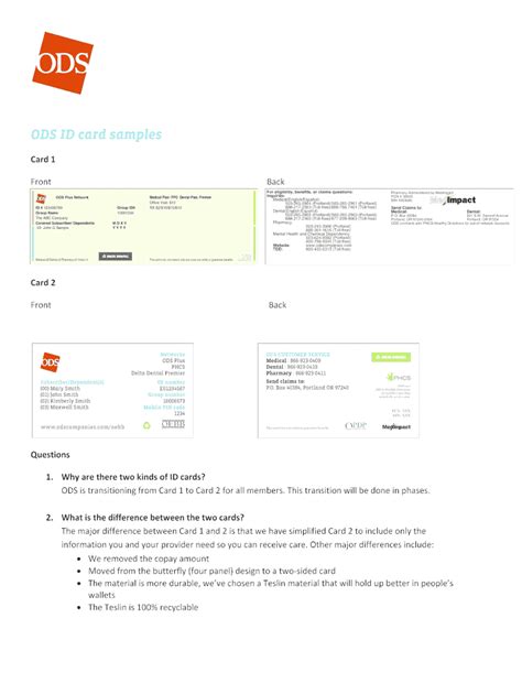Fillable Online ODS ID Card Samples Fax Email Print PdfFiller