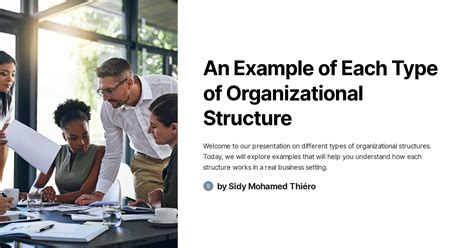 An Example Of Each Type Of Organizational Structure