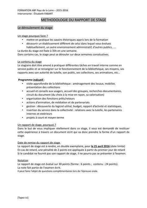 PDF METHODOLOGIE DU RAPPORT DE STAGEthodologie Du Un Rapport De