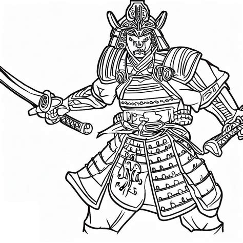 Coloriage Samouraï 2 télécharger et imprimer gratuit sur