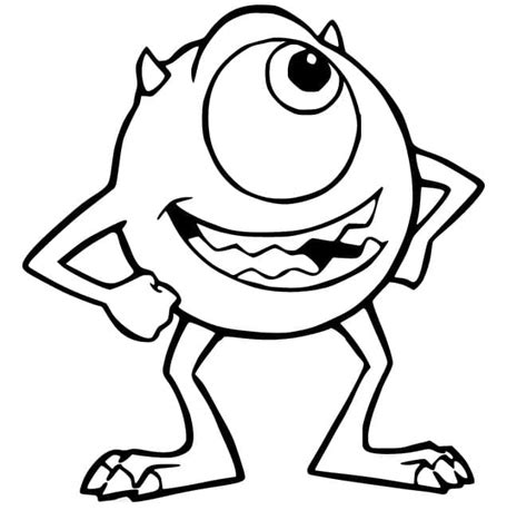 Dibujos De Mike Wazowski Sonriendo Para Colorear Para Colorear Pintar