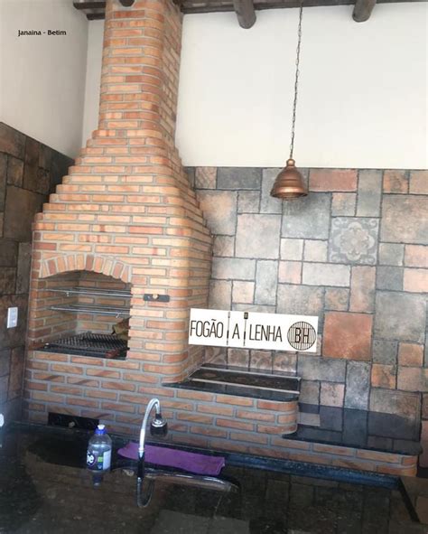 Fogão a Lenha Churrasqueira de Tijolinho a Vista em Betim Home