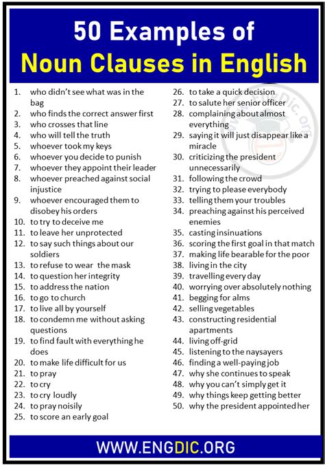 Examples Of Noun Clause Printable Templates Free