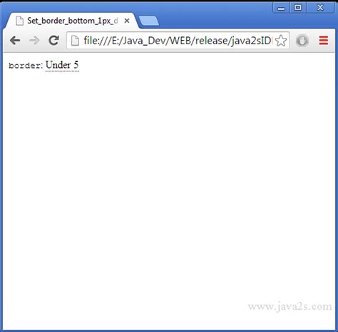 set border bottom 1px dotted black in html and css