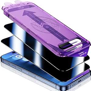UniqueMe Lot de 2 protections d écran de confidentialité pour iPhone 15