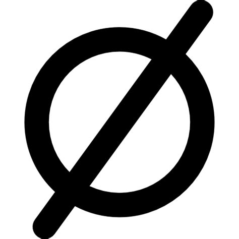Empty Set Mathematical Symbol Free Signs Icons