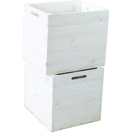Laublust Gro E Holzkiste Mit Griffen X X Cm Wei Fsc