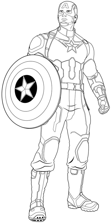 50 Desenhos para colorir de Capitão América Dicas Práticas