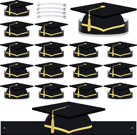 40 Pièces Chapeaux de Graduation en Papier pour Enfants Chapeau