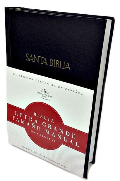 RVR 1960 Biblia Letra Grande Tamano Manual Negro Tapa Dura