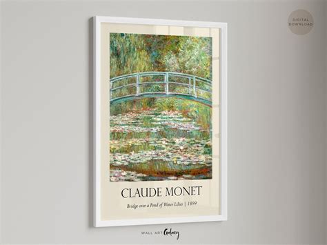 Claude Monet Bridge Over A Pond Of Water Lilies In Monet Etsy