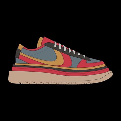 Zapatilla de deporte concepto diseño plano ilustración vectorial