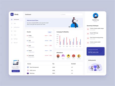 lms dashboard ux ui behance