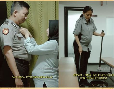 Istri Sejati Viral Ibu Bhayangkari Tetap Bekerja Jadi Cleaning Service