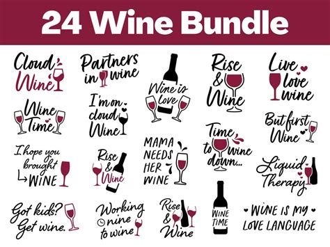 Wein Zitate Svg Bundle Wein Sprüche Wein Svg Trink Svg Etsy de