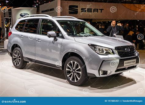 Subaru Forester Compact Crossover SUV Car At The 89th Geneva