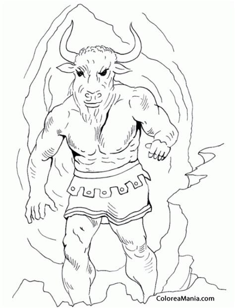 Dibujos De Monstruo Minotauro Para Colorear Para Colorear Pintar E