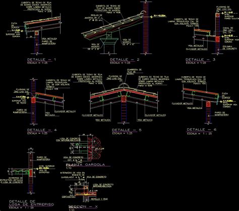 Detail Of Roof Tile Roof DWG Detail For AutoCAD Designs CAD