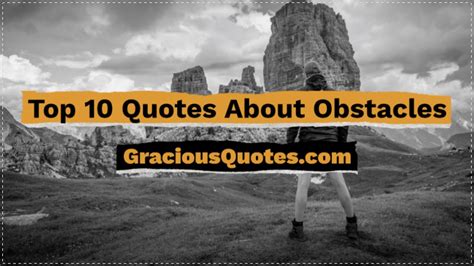 Top 10 Quotes About Obstacles Gracious Quotes YouTube