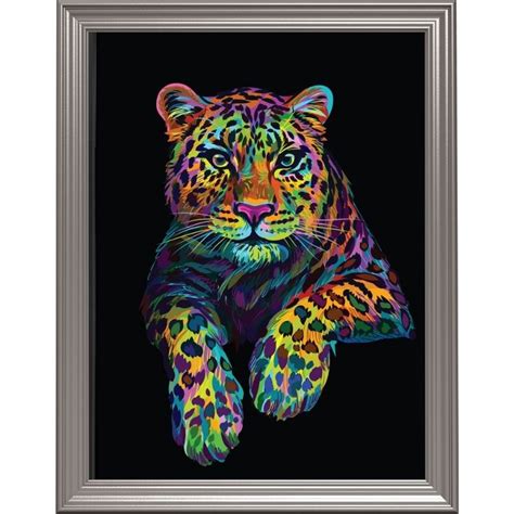 Broderie Diamant Jaguar Multicolore Animaux Lartera