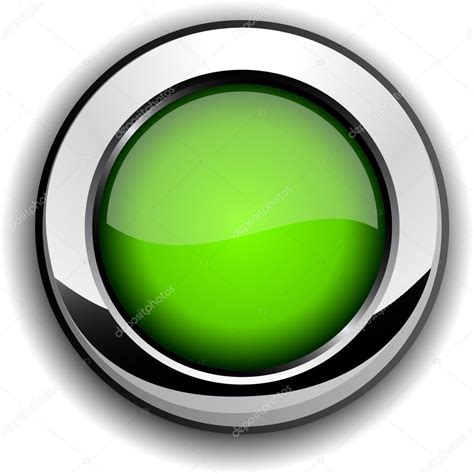 Glossy Green Button Stock Vector Maxborovkov