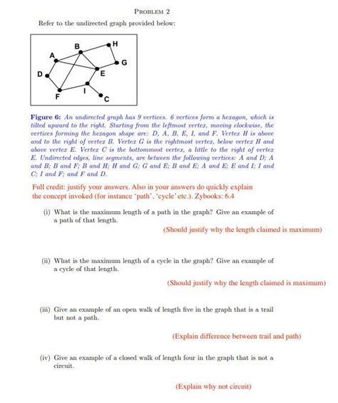 solved problem 2 refer to the undirected graph provided