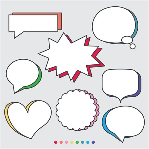 Comic Speech Bubble Template Layout Design Vector Art At Vecteezy