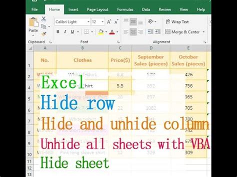How To Hide Row Column Window And Sheet In Excel Unhide All Sheets