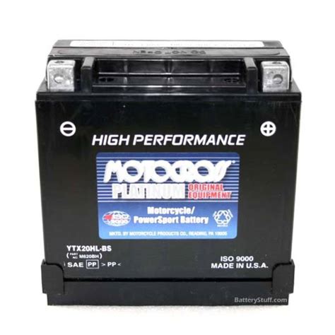 YTX20HL BS PW Motocross 12v 310 CCA AGM Personal Watercraft Battery