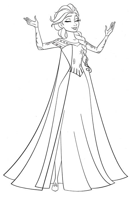 Disegni Da Colorare Elsa Stampa Gratis Immagini