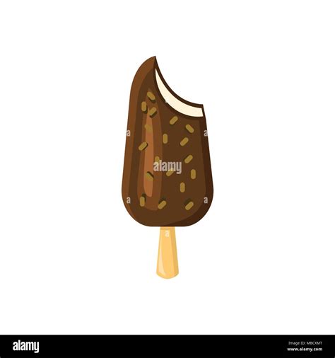 Chocolate Stick Ice Cream Vector Illustration Graphic Design Stock