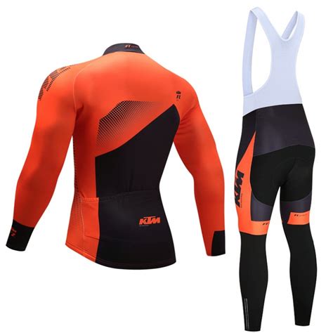 Ensemble Cuissard V Lo Et Maillot Cyclisme Hiver Quipe Pro Ktm
