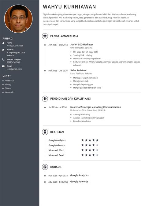 Bagaimana Cara Membuat CV Marketing Yang Bagus Lihat Tips Contoh Dan