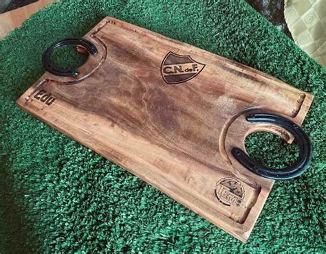 Tabla Asado Y Picada Curupay Con Herraduras 1 Grabado Laser Cuotas