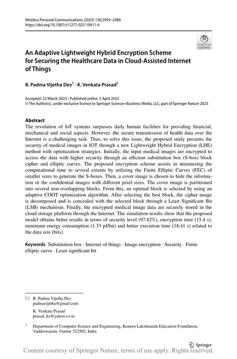 an adaptive lightweight hybrid encryption scheme for securing the healthcare data in cloud