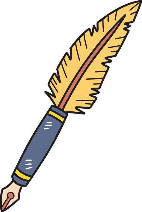 Hand Drawn Feather Quill Pen Illustration 13127575 Vector Art At Vecteezy