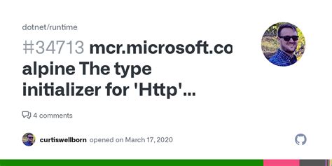 Mcr Microsoft Dotnet Core Sdk Alpine The Type Initializer For